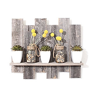 BarnwoodUSA | Farmhouse Staggered Wall Shelf - 100% Up-cycled Reclaimed Wood