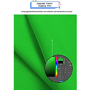 Portable Green Screen Backdrop, Collapsible Webcam Background, Green Screen Chroma Key for Video Chats, Zoom, Online Video Meeting, Photo with with Storage Bag (43.3×43.3inch（Circle）)