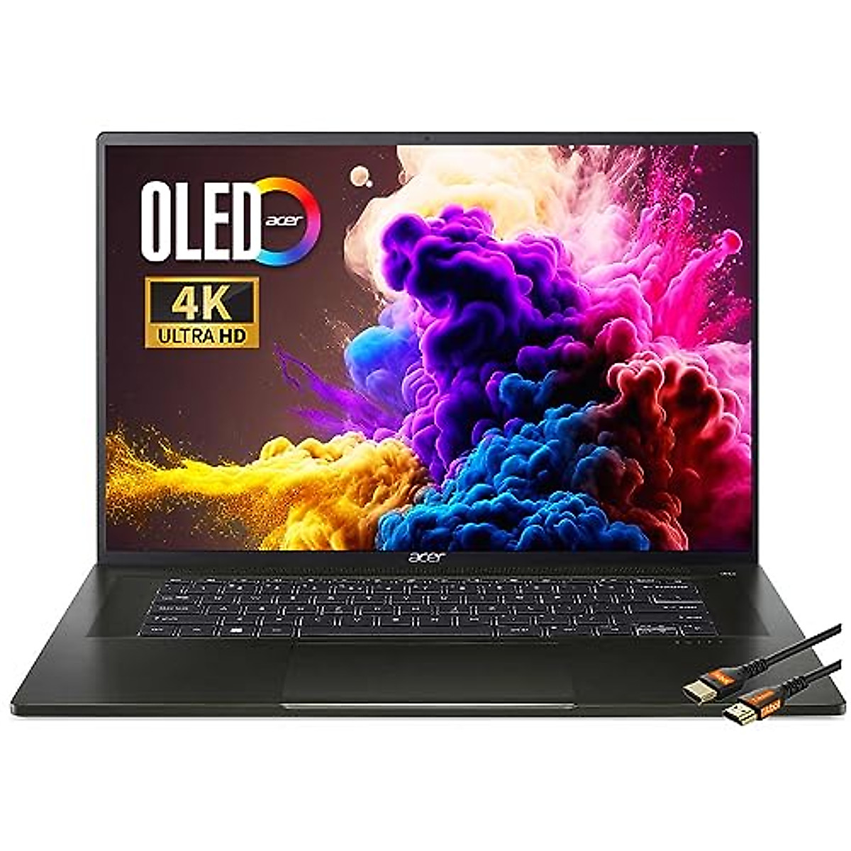 Acer Swift Edge 16" 4K OLED WQUXGA(3840 x 2400) Ultra-Slim Laptop, 8-core AMD Ryzen7 6800U, 16GB 4800MHz LPDDR5, Backlit KB, 100% DCI-P3, Windows 11 Pro w/HDMI