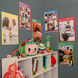 Stages Learning Toddler Education Community Helper Posters for Class Real Photo Decorations, Preschool Bulletin Boards & Circle Time 6 Large Picture Cards