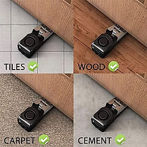 Upgraded Door Stop & Security Alarm, Wireless Portable 120 Loud Entrance Alert Door Stopper Wedge Security Door Stopper Anti-Theft Alarm Doorstop Safety Tools for Travel Home Apartment House (1)