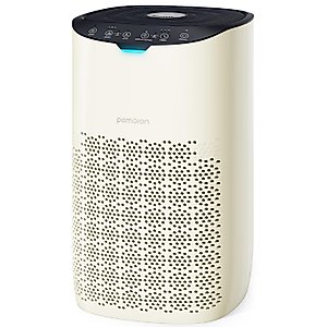 POMORON Air Purifiers for Home Large Room Up to 3500Ft² with Air Quality Sensor&Auto Mode, UV, Efficient HEPA Air Purifiers Filter 99.97% of Pollen Allergies Smoke Dust Pet Dander, Off White