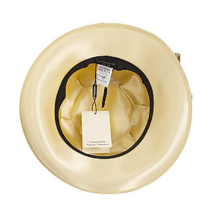 Church Hat for Women Kentucky Derby Tea Party Wedding Dress Hats with Rhinestone(SD716-Champagne)