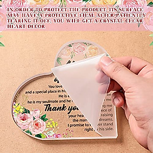 Yulejo Gift for Mother of the Groom from Bride Mother of the Groom Gifts Wedding Gifts Acrylic Square Heart Gift Thank You Gift for Mom Wedding Gifts for Mother of the Groom (Delicate Style)