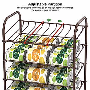 DOMYDEVM Can Rack Organizer 7-Tier Can Storage Organizer Free Standing Beverage Soda Can Storage Dispenser Holder for Kitchen Pantry, Bronze