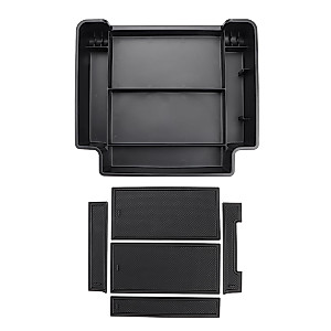 MARCHFA Center Console Organizer Tray Compatible for 2021 2022 2023 Chevy Suburban Tahoe Accessories Armrest Tray Organizer for 2021 2022 2023 GMC Yukon Insert Secondary Storage Box