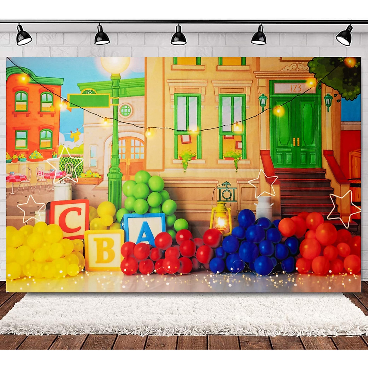 ABC Back to School Kindergarten Online Education Children Photography Background Birthday Party Decoration Background Curtain Photography Studio Props Vinyl (5x7ft)