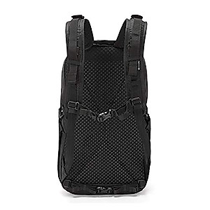 PacSafe Vibe 25 Anti Theft Travel Pack Jet Black Casual Daypack, Jet Black