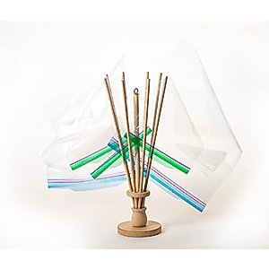 FloWorks Design Plastic Bag and Bottle Dryer - Patented; Multi-Purpose Drying Rack Saves Money and the Planet. Folds for Easy Storage