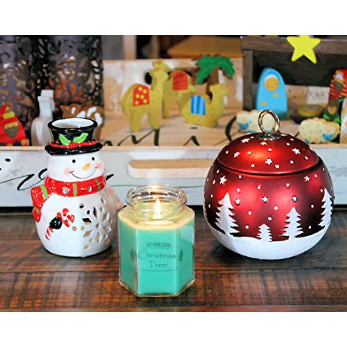 Christmas Tree Scented Blended Soy Candle | Real Christmas Tree Fragrance | Hand Poured in The USA by Just Makes Scents