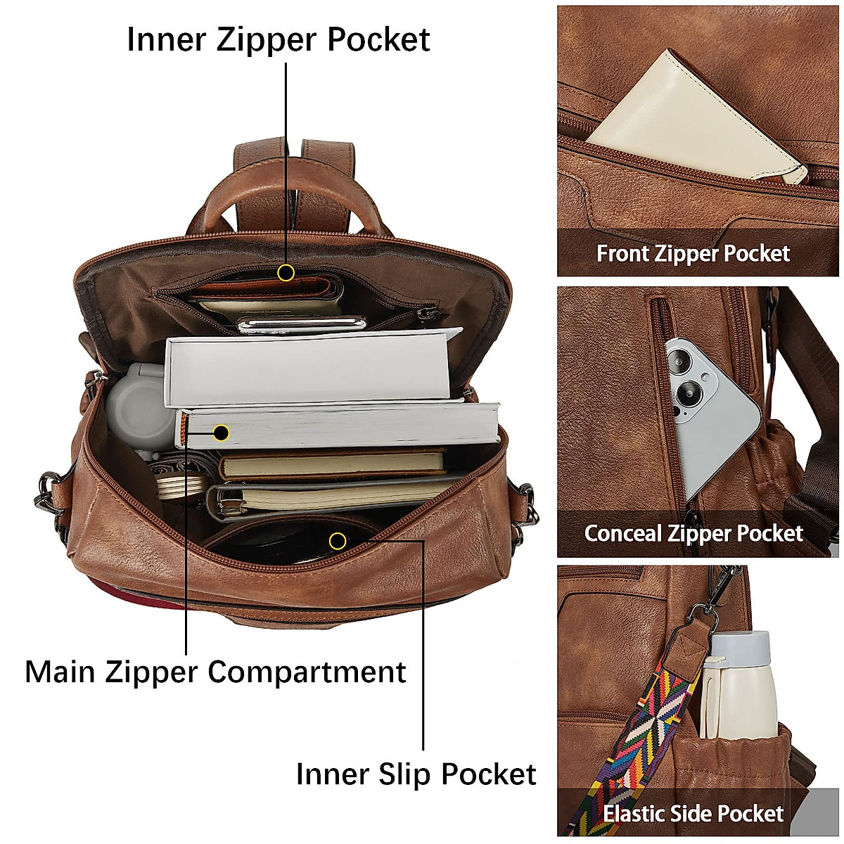 BOSTANTEN Small Wallet For Women ＆ Backpack for women