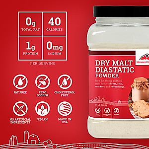 Hoosier Hill Farm Dry Malt (Diastatic) Baking Powder,1.5LB (Pack of 1)