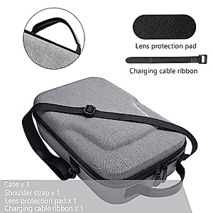 Akaigu Hard Travel Case Storage Case for Oculus Quest 3 All-in-one VR Gaming Headset and Controllers Accessories Carrying Bag (Gray)