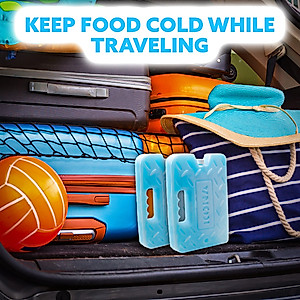 Kona Blue Ice Large Ice Packs for Coolers - Long Lasting Design - Refreezable Reusable Cooler Ice Pack (2)