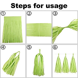 Fonder Mols Mermaid Tassels Garland Tissue Paper Tassels Banner DIY Kit Mermaid Party Decorations (Pack of 35, Purple-Lavender-Mint-Blue-Rainbow) A09