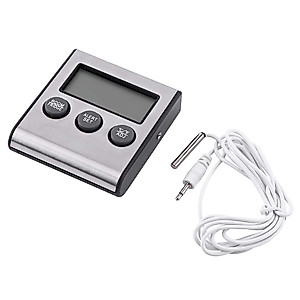 Digital Refrigerator Thermometer LCD Alarm Fridge Temperature Monitor Mini Battery Powered Freezer Room Thermometer with Max/Min Temperature Records