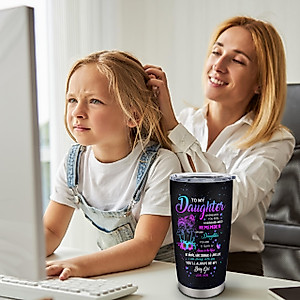 Vutieso Daughter Gifts From Mom Mothers Day, Daughter Gift Tumbler 20oz, Gifts For Daughters From Mother, Daughters Birthday Presents From Mom