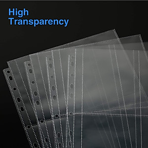 Sooez 30 Pack Heavy Duty Photo Page Protector (3.5x5, 240 Photos), Plastic Clear Photo Album Sleeves for 3-Ring Binder, Four Pockets Per Page Top Loading, Double-Sided