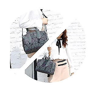 Geometric Backpack Luminous Backpacks Holographic Reflective Bag Lumikay Bags Irredescent Large Rainbow Purses Wallet Set NO.5