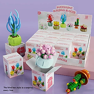 Blind Box Toys , Flowerpot Building Blocks , Mystery Boxes Assembling Toys, Create Have Fun Building Block Decorate Gift