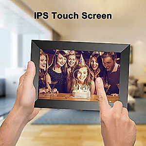 Anyuse 10.1 Inch Smart WiFi Digital Photo Frame with 1280x800 IPS LCD Touch Screen, Auto-Rotate Portrait and Landscape, Built in 16GB Memory, Share Moments Instantly via Frameo App from Anywhere
