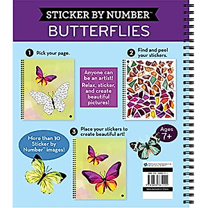 Brain Games - Sticker by Number: Butterflies