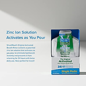 SmartMouth Original Activated Mouthwash Single Packs & Premium Zinc Ion Toothpaste