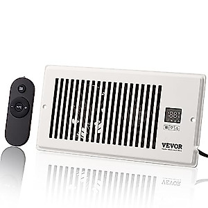 VEVOR Register Booster Fan, Quiet Vent Booster Fan Fits 4” x 10” Register Holes, with Remote Control and Thermostat Control, Adjustable Speed for Heating Cooling Smart Vent, White