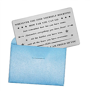 Emideary Sobriety Wallet Card Gifts for Women Men, Sober Gift - Proud of You AA Recovery Gift Keepsake - Sobriety Anniversary Christmas Presents