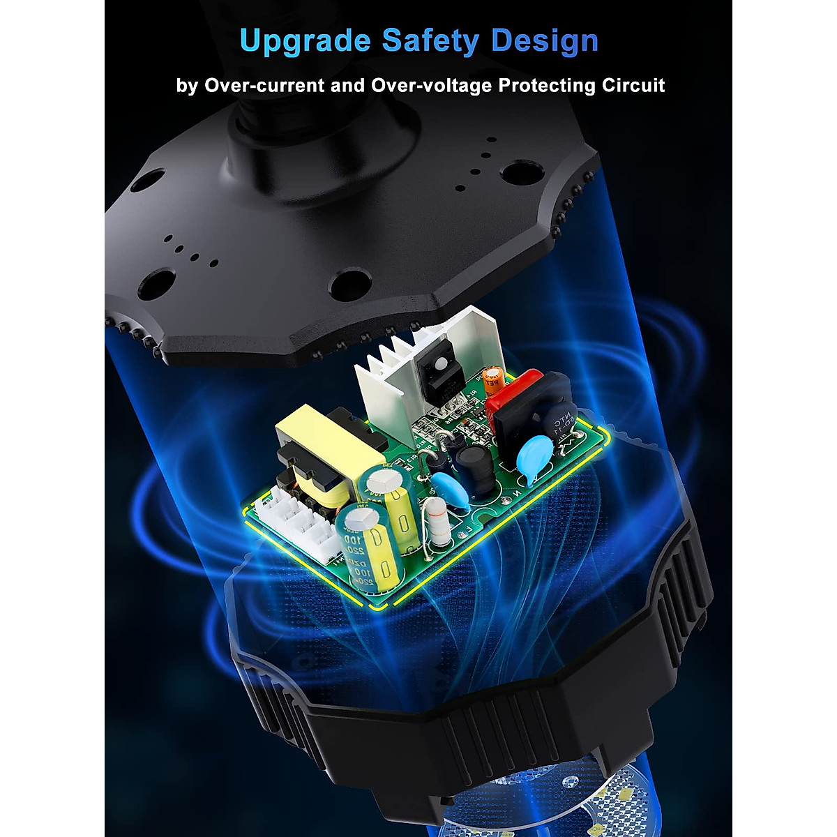 Kehot 2Pack LED Garage Light, 100W Aluminum LED Garage Ceiling Lights with 6 Super Bright Deformable Panels, 50000H Lifespan, Easy to Install, High Bay Light for Garage Attic Basement Barn Workshop