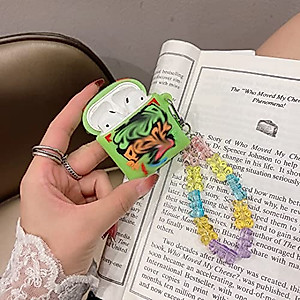 3D Candy Case for Airpod/Airpod 2,3D Cartoon Cute Food Case for Kids Girls Teens Boys,Fashion Kawaii Funny Cool Fun Stylish Character Candy Soft Case with Bear Chain for Airpod /Airpod 2 Case (Green)