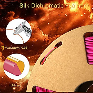 DD Silk PLA Filament Multicolor, 3D Printer Filament Two-Color PLA Filament 1.75mm Bicolor Change 3D Printing Filament 250g*4 Set/3.52lbs Silk Dichromatic 3D PLA Consumables Fit Most FDM Printer