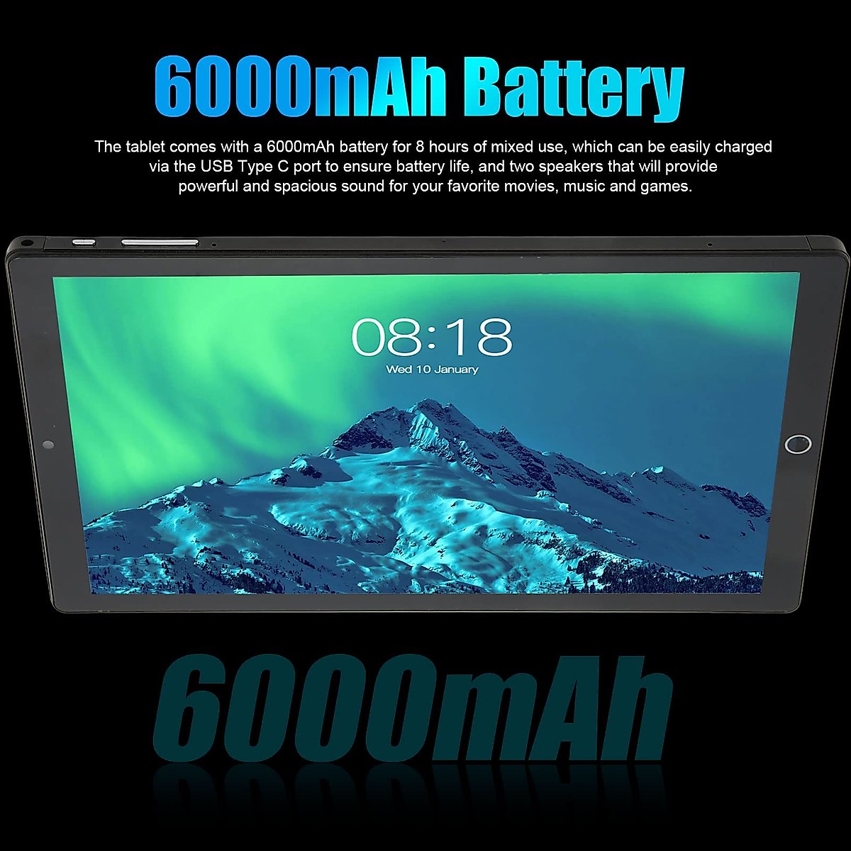 CUIFATI 10.1 in Tablet IPS 1080P, 6G RAM 128G ROM 11.0 Tablet, Learning Tablet with MT6753 Octa Core CPU, 2.4G 5G WiFi Calling Tablet, Dual Speakers/Dual Camera/Dual SIM