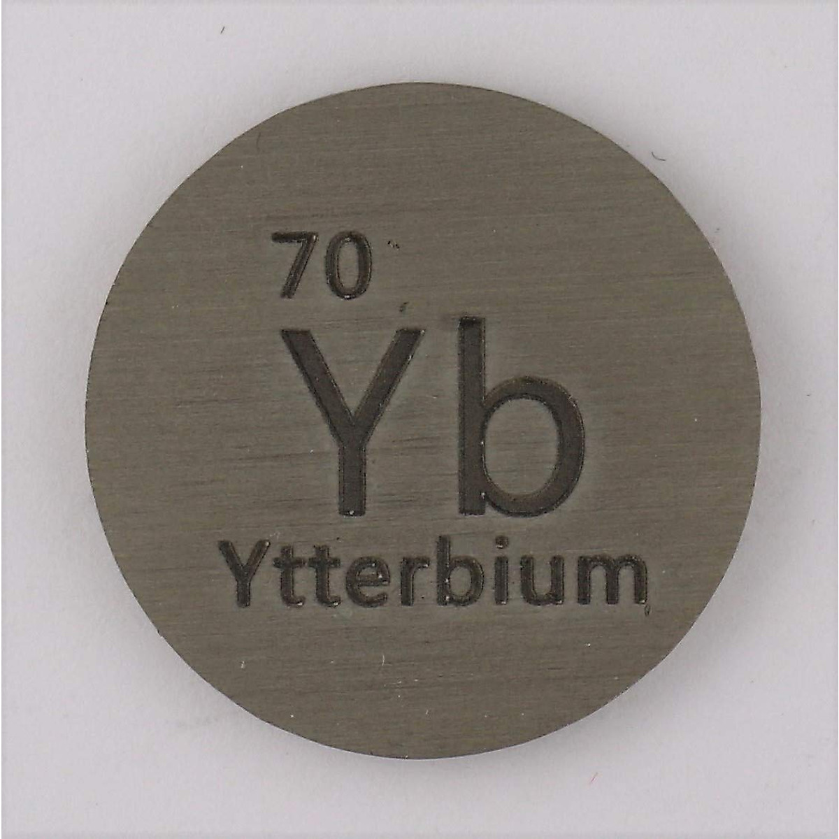 Ytterbium (Yb) 24.26mm Metal Disc 99.9% Pure for Collection or Experiments