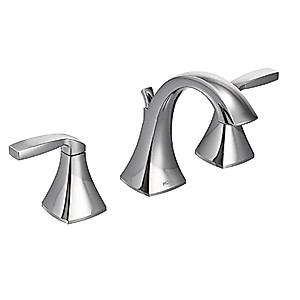 Moen T6905-9000 Voss Two-Handle Widespread Bathroom Faucet with Valve, Chrome