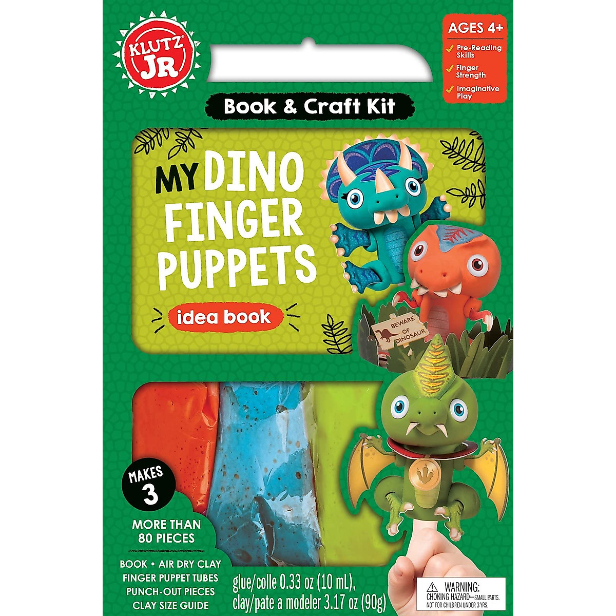 My Dino Finger Puppets (Klutz Jr. Craft Kit)