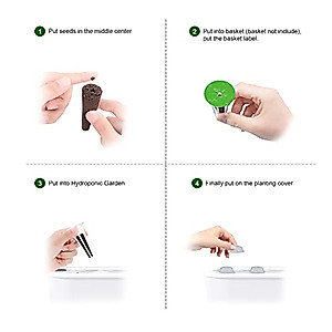 Seed Pods Kit for Aerogarden Pods,Hydroponic Accessories for Aerogarden Seed Pods,Grow Anything Kit with 12pcs Grow Sponges,Grow Baskets,Labels,Grow Domes, 1 Tweezers and 1 Set of A&B Solid nutrients.