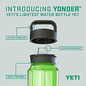 YETI Yonder 1L/34 oz Water Bottle with Yonder Chug Cap, Canopy Green