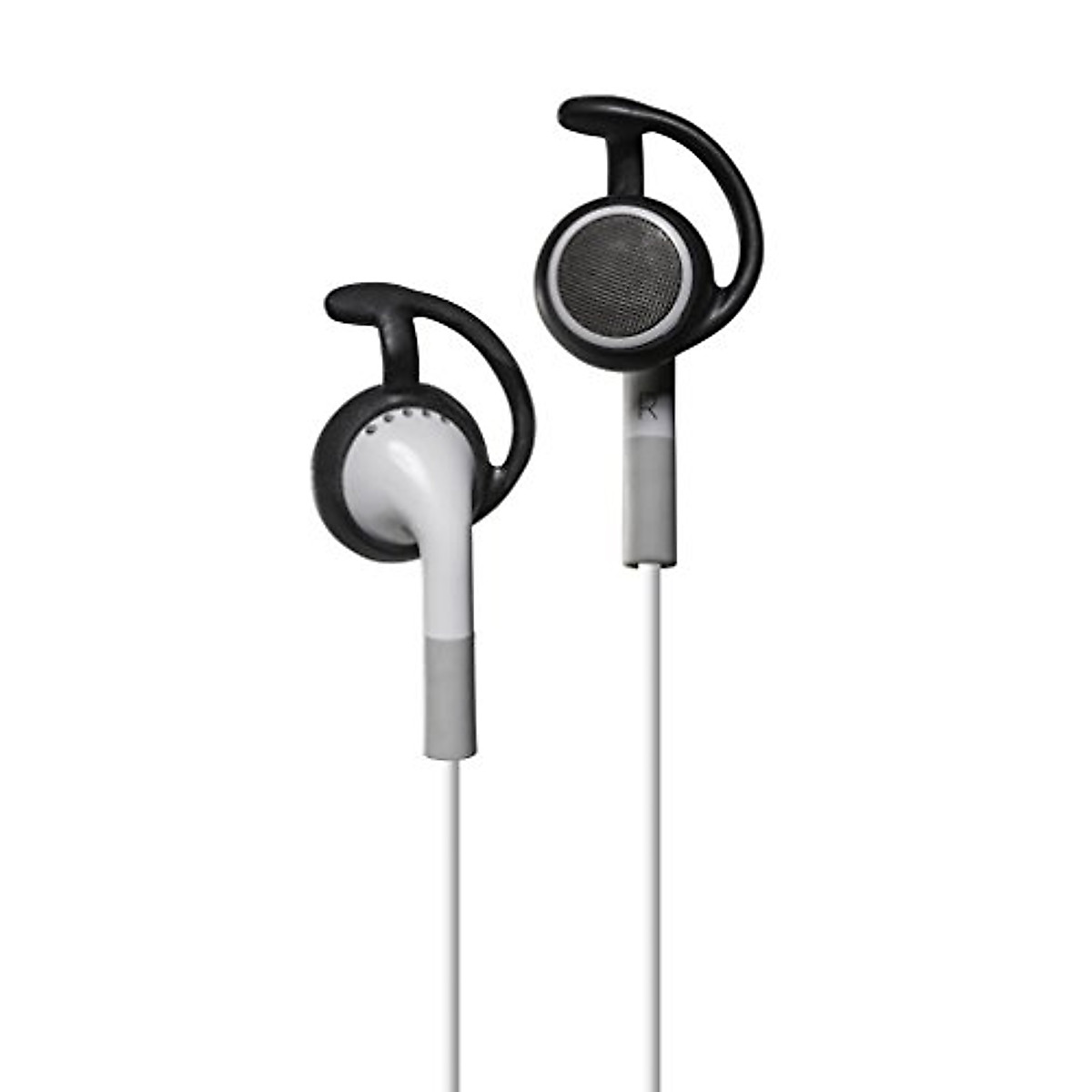 EarLocks for round earbuds – Compatible with iPhone 3G/4S, Skullcandy, JVC and other circular earbuds, Black