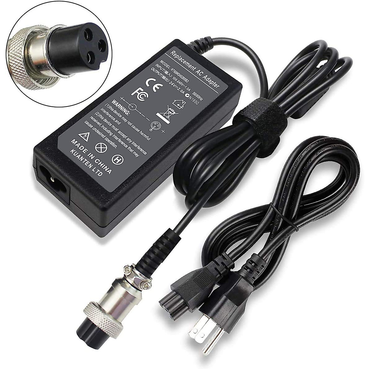 24V 2A Electric Scooter Battery Charger for Razor E100 E175 E300 E200 E225 E125 E150 E500 PR200 E225S E325S E325 Ground Force,MX350 Dirt Bike, Pocket Mod, Rocket,Sunl Scooter,Go-Kart,Dirt Quad,Chopper