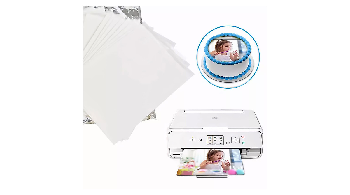 CRANBOLY 25 Pcs Edible Printing Sheets for Cakes