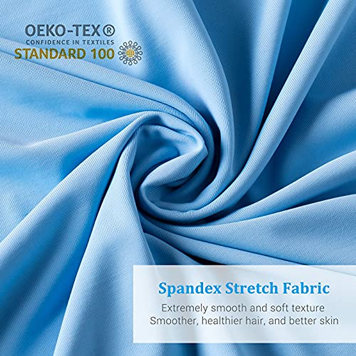 Avolare Cooling Pillow Cases, 2 Pack Arc-Chill Q-max>0.5 Cool Pillowcases for Hair Skin and Hot Sleepers, Soft Silky 20" x 30" Summer Pillow Cover with Zipper fit Standard & Queen Size Pillows - Blue