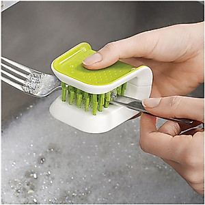 UGpine Brush Knife Cleaner Chopsticks and Fork Cleaning Brush Cutlery Cleaner Utensil Bristle Scrubber Double Sided Spoon Knives Washing