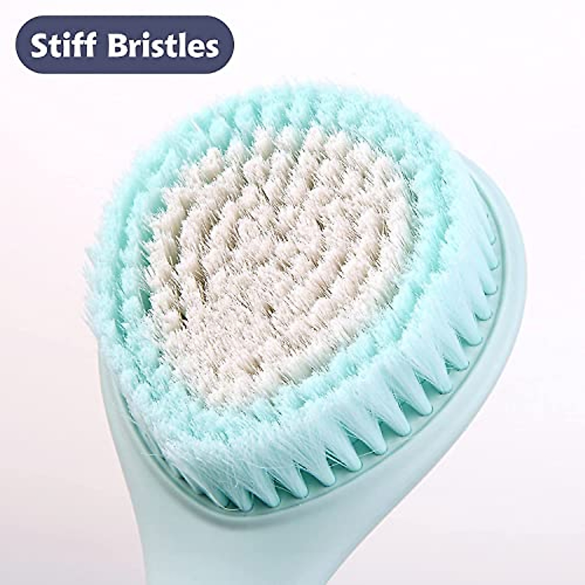 BEDELITE Back Bath Brush Long Handle for Shower - Soft Shower Brush for Men & Women,Back Brush Scrubber(16.4" Long), Skin Exfoliator for Bath Scrubber Body Brush(Blue)