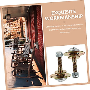 Housoutil 4pcs Rocking Chair Bearing Rocker Glider Furniture Bolts Machine Screws Rocking Chair Part Office Chair Bolts Rocking Chair Connecting Piece Furniture Connecting Fittings Leveling