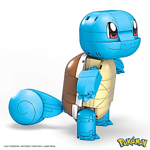 Mega Pokémon Building Toys Set Build & Show Squirtle with 199 Pieces, Articulated and Poseable, 4 Inches Tall, for Kids