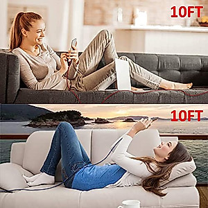 Micro USB Quick Charger Cable 2Pack 10FT Long Android Phone 2.1A Fast Charging Cord for Samsung Galaxy S7 S6 Plus/Edge/Active,J3 Luna Pro/Prime J7 Star/Crown,Note 5/4,LG Stylo 3 2 K30 K20,PS4 Pro