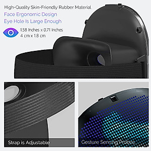 Led Mask HD with WIFI Programmable Video Play,Led Digital Electronic Light Up Face Masks for Halloween Rave Masquerade