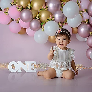 RTMISA One Letter Sign Top for First Birthday Free Standing Word Sign for Anniversary Party Baby Shower Table Top Décor