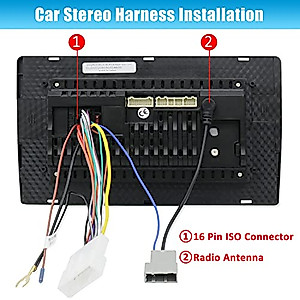 Fiegromech Radio Wiring Harness Adapter Compatible with Nissan Qashqai Sylphy Tiida Bluebird Sunny Subaru Forester 16 Pin ISO Stereo Power Speaker Connector